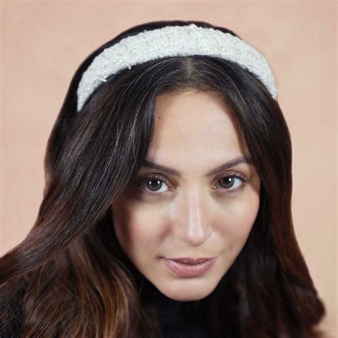 Tweed Puff Hair Band White Hair Drama Company