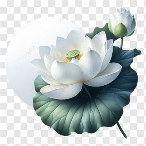 분홍색 연꽃과 흰색 원이 있는 잎 넬룸보 누시페라 피는 연꽃 로터스 Png 일러스트 및 이미지 에 대한 무료 다운로드 Pngtree