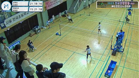 단체 여자 예선 4조 신복초 신효린 Vs 청송초a 장아인 2023 전국연맹종별배드민턴선수권대회초등 Youtube