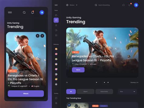 Unity Gaming Ii Web Design Inspiration Unity Games Web App Design