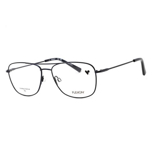 Flexon Mens Eyeglasses Navy Metal Full Rim Frame Flexon H6065 410