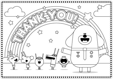 Hey Duggee Rainbow Colouring Sheet Hey Duggee Official Website
