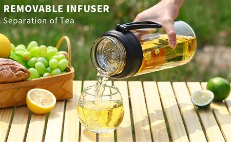 Zdzdz Large Glass Infuser Water Bottle 54oz1600ml