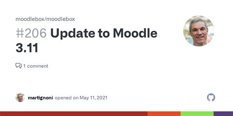 Update To Moodle 311 · Issue 206 · Moodleboxmoodlebox · Github