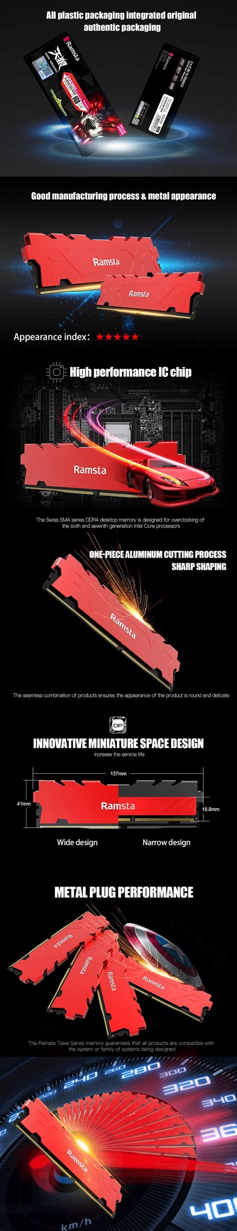 Ramsta Ddr4 8gb 2666mhz Desktop Ram Cyberdeals Lk Ramsta R900 M 2