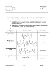 Pset Problem Set Issued Due Points Problem J J Spring