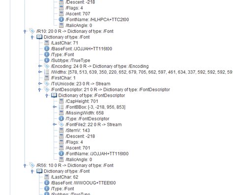 fonts what are the ways of checking if piece of text in pdf documernt