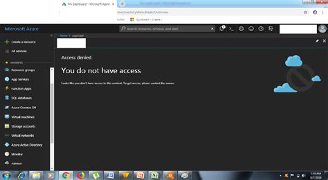 Not Able To Access Azure Active Directory Stack Overflow