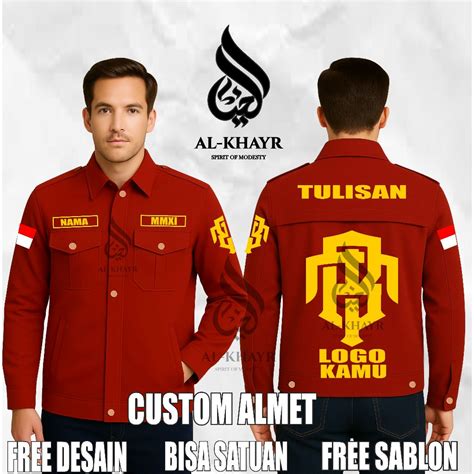 Jual Alkhayr Kemeja Almet Custom Jaket Almet Custom Bisa Satuan