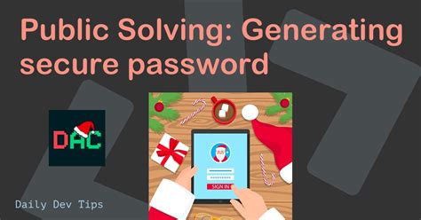 Public Solving Generating Secure Password