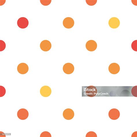 다른 색상의 원활한 물방울 무늬 오렌지 테마입니다 Sipmle 평면 벡터 벽지 노랑에 대한 스톡 벡터 아트 및 기타 이미지