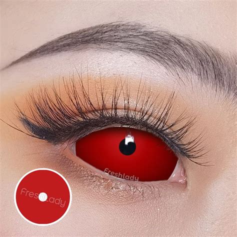 Freshlady Red Full Sclera 1 Year Halloween Contact Lenses Contact
