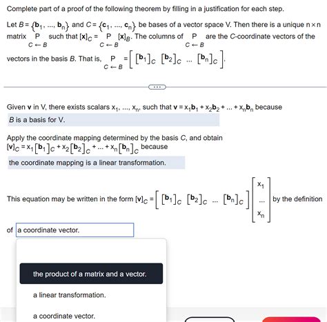 Complete Part Of A Proof Of The Following Theorem By Chegg Com