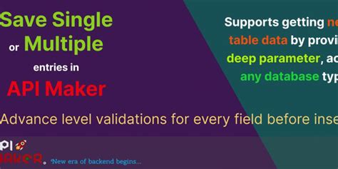 🚀 Api Maker Save Single Or Multiple Api Records Bulk Insert Post