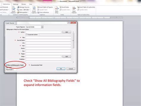Tips For Building Reference Pages Using Ms Word Ppt