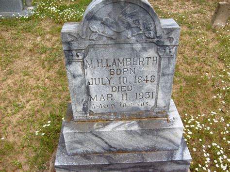 Manuel Harrison Lamberth 1848 1931 Find A Grave Memorial