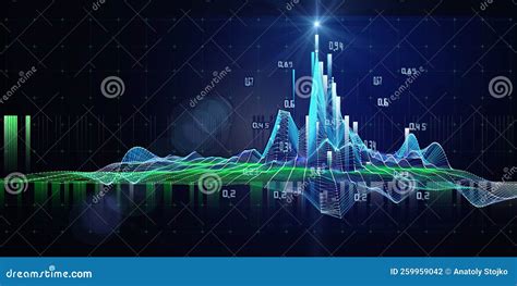 abstract background contain poly grid with data and spot technology 3d