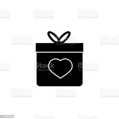 사랑 선물 상자 라인과 문양 아이콘 발렌타인 데이와 휴일 사랑 선물 기호 벡터 그래픽 흰색 배경에 선형 패턴 Eps 10 기념일에 대한 스톡 벡터 아트 및 기타 이미지