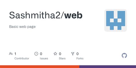 GitHub Sashmitha Web Basic Web Page