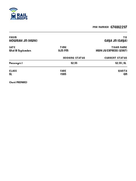 Pnr Status Check Live Pnr Status Waitlist Pnr Prediction Pdf