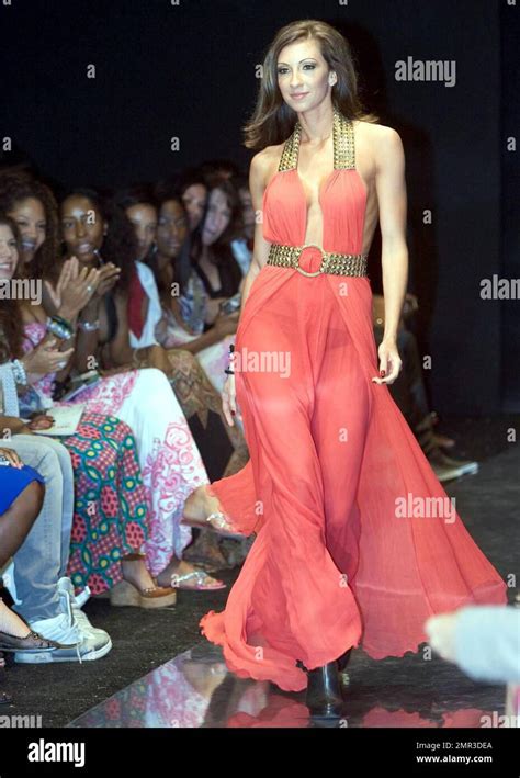 Katrina Campins From Season 1 Of The Tv Show The Apprentice Walks The Runway At The Red Dress