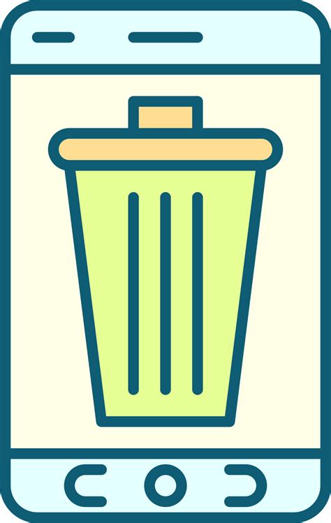 Delete Symbol Smartphone Screen Yellow And Blue Icon In Flat Style 24155731 Vector Art At Vecteezy