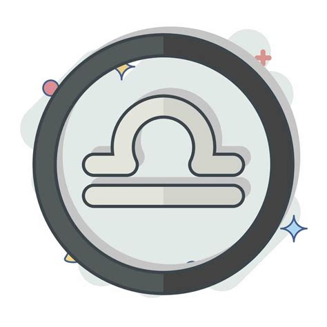 Icon Libra Related To Horoscope Symbol Comic Style Simple Design