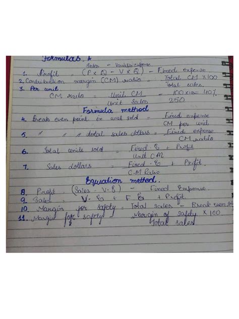 Accounting Formulas Pdf