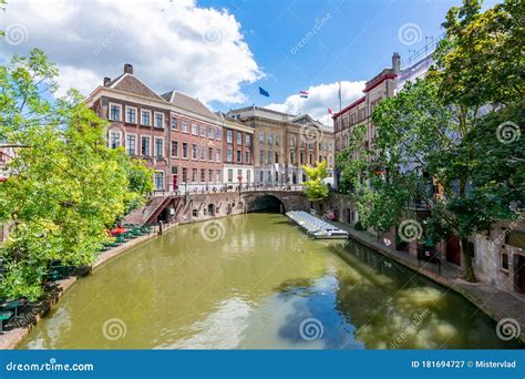 Utrecht Architecture And Two Level Canals In Summer Netherlands Editorial Photography Image