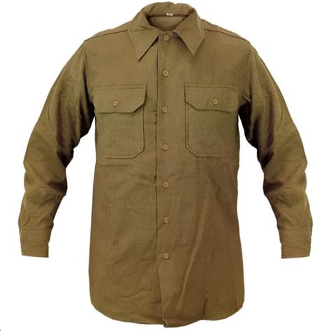 Wwii Us Combat M1937 Wool Shirt New Reproduction Combat Sport Supply