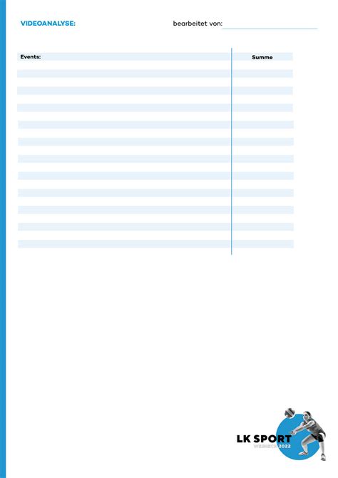 Formular Videoanalyse Leistungsfach Sport Online
