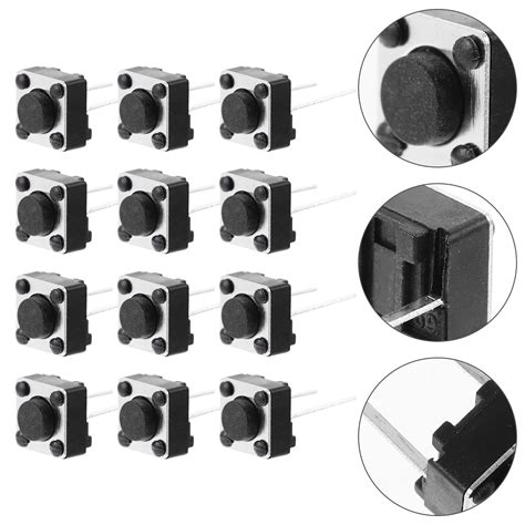 100pcs Tactile Switch Momentary Switch Push Button Switch For
