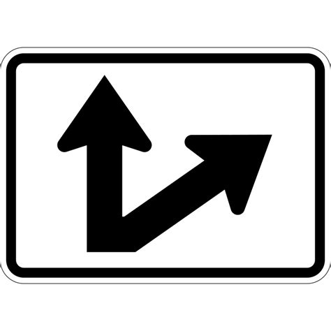 M6 7r Directional Arrow Auxiliary Straight Up Right Sign Sign Maven