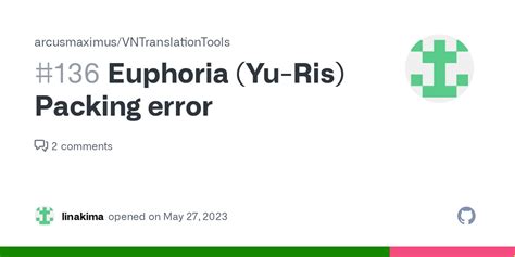 Euphoria Yu Ris Packing Error · Issue 136 · Arcusmaximus