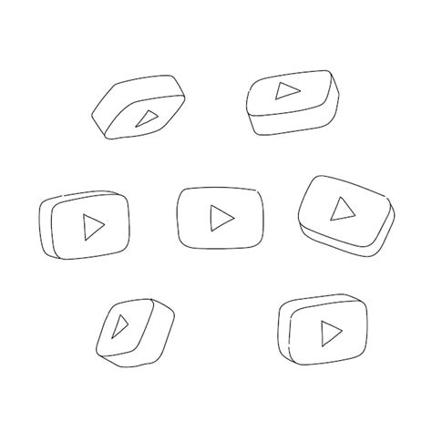 Premium Vector Youtube Logo Hand Drawn