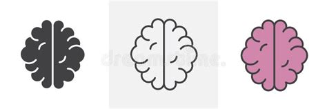 human brain icon vector stock illustration illustration of nervous 348468770