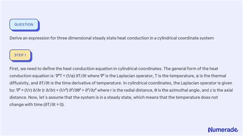 solved derive an expression for three dimensional steady state heat