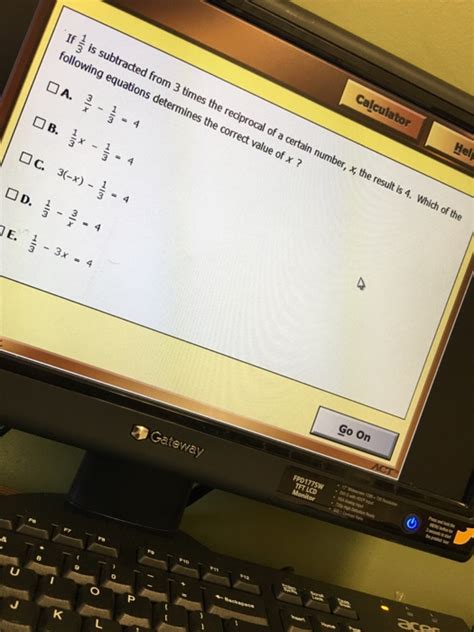 Solved If 1 3 Is Subtracted From 3 Times The Reciprocal Of A