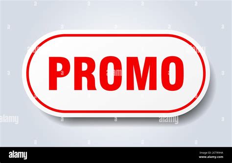 Promo Sign Rounded Isolated Sticker White Button Stock Vector Image And Art Alamy