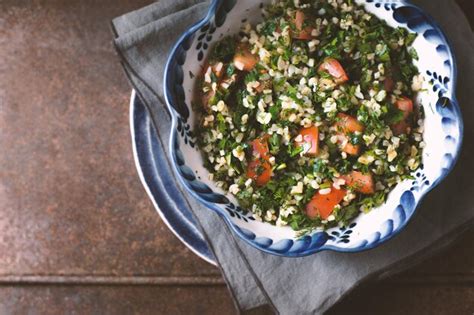 Premium Photo Vegetarian Salad Tabbouleh With Bulgur Mint And Parsley