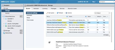 Increasing Esxi Web Client Inactivity Timeout Kevs Development Toolbox