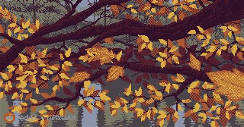 [oc] Autumn River 7 Colors Pixelart Pixel Art Games Pixel Art