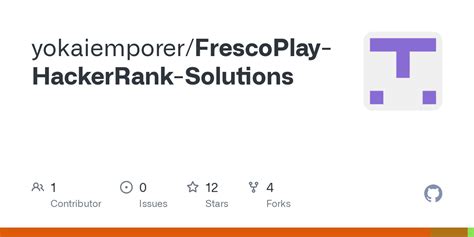 frescoplay hackerrank solutions 58151 solution txt at master