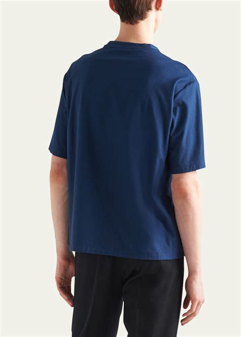 Prada Mens Jersey Logo T Shirt Bergdorf Goodman