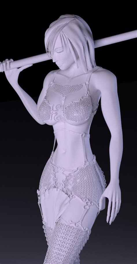 Rule 34 3d Blender Breasts Bust Chainmail Model 1628230