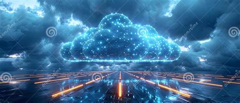Digital Cloud Symphony The Pulse Of Data Security Concept Data