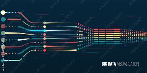 Abstract Stream Information With Circle And Lines Binary Code