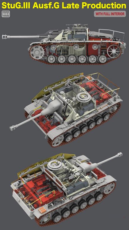 Ryefield Models Stugiii Ausfg Late Production With Full Interior 135