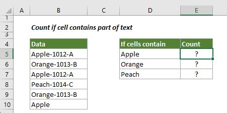 How To Count If Cell Contains Text Or Part Of Text In Excel