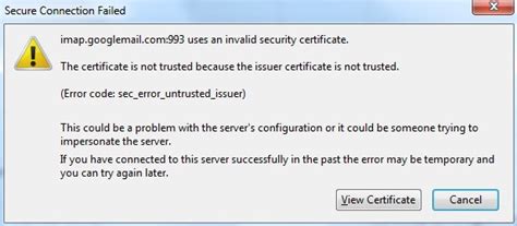 invalid security certificate error when using kaspersky avast or